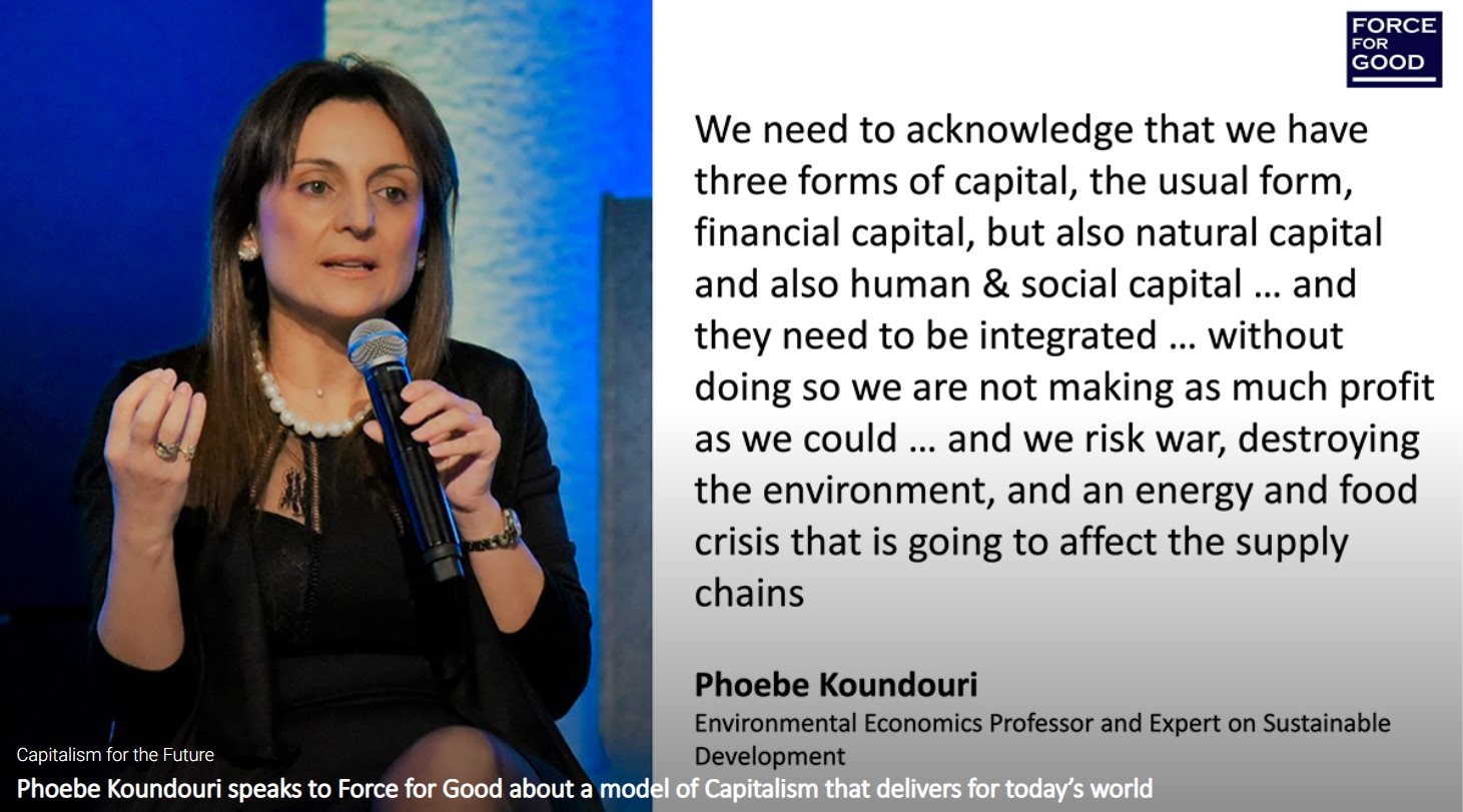 Phoebe Koundouri: Capitalism Transformed for Greater Profits ...